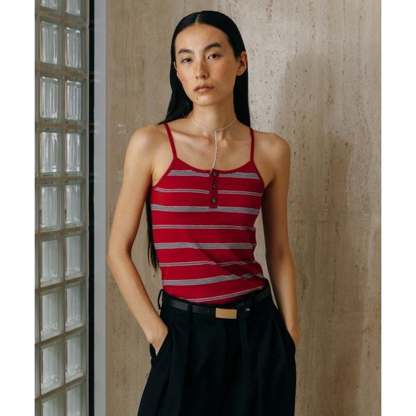 ZOZO問い合わせ番号:108155041ショップ:CREDONA，クレドナブランド:CREDONA，クレドナ商品名:MULCH BORDER KNIT CAMISOLE/マルチボーダーニットキャミソールカテゴリ:トップス>キャミソー...