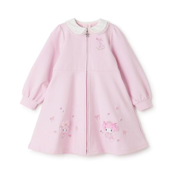 ZOZO問い合わせ番号:108190346ショップ:NARUMIYA ONLINE，ナルミヤ オンラインブランド:mezzo piano，メゾピアノ，sanrio，サンリオ商品名:【マイメロディ/マイスウィートピアノ】フロントZIPワンピー...