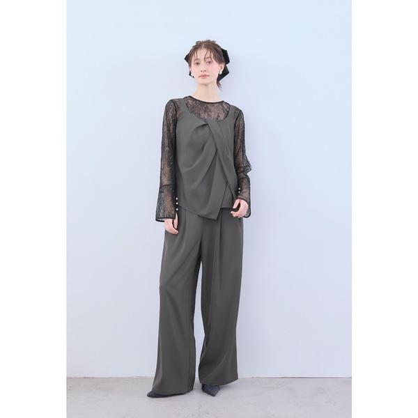 『タイムセール実施中』ZOZO問い合わせ番号:108191762ショップ:bflat，ビーフラットブランド:niana，ニアナ，et.UNiVER，エトユニベール商品名:オブリーククロストップスパンツセット 3点セット セパレート パンツド...