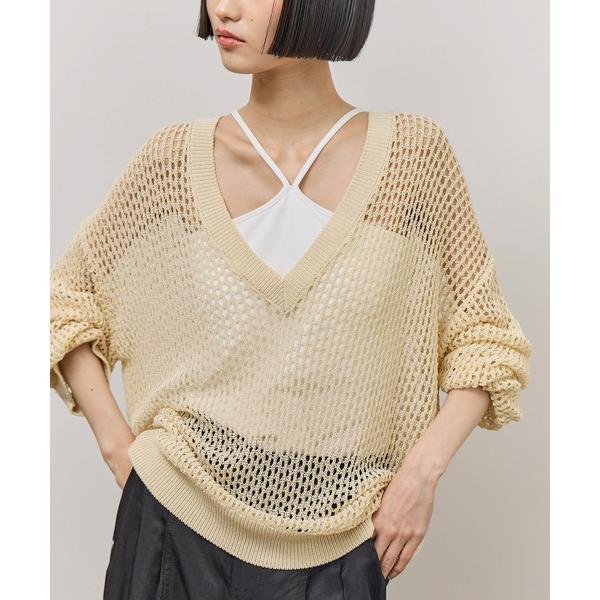 ZOZO問い合わせ番号:108191915ショップ:ADAM ET ROPE'，アダムエロペブランド:ADAM ET ROPE'，アダムエロペ商品名:コードヤーンVネックプルオーバーカテゴリ:トップス>ニット/セーターブランド品番:2...