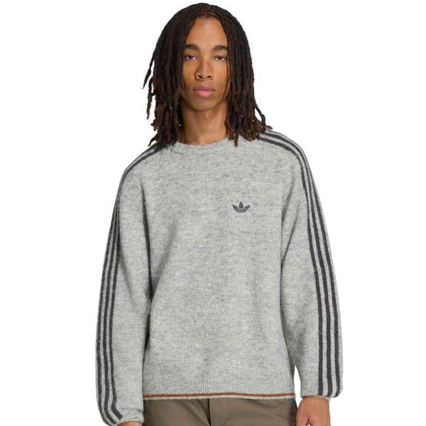 ZOZO問い合わせ番号:108192110ショップ:atmos pink，アトモスピンクブランド:adidas，アディダス商品名:adidas 3 STRIPES FLUFFY KNIT CREW / アディダス 3 ストライプス フラッフ...