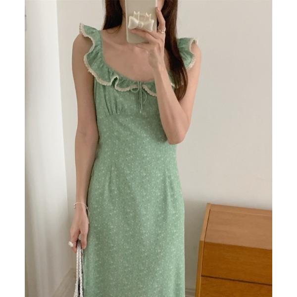 ZOZO問い合わせ番号:108194319ショップ:DOUBLE STEAL，ダブルスティールブランド:LUCPY，ラクピー，＆soiree，アンドソワレ商品名:フリルネック小花柄キャミワンピースカテゴリ:ワンピース/ドレス>ワンピー...