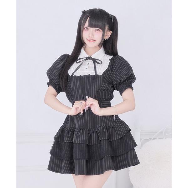 ZOZO問い合わせ番号:108231480ショップ:Pal elfy，パルエルフィーブランド:Pal elfy，パルエルフィー商品名:リボン付きドットチュールティアードワンピースカテゴリ:ワンピース/ドレス>ワンピースブランド品番:8...
