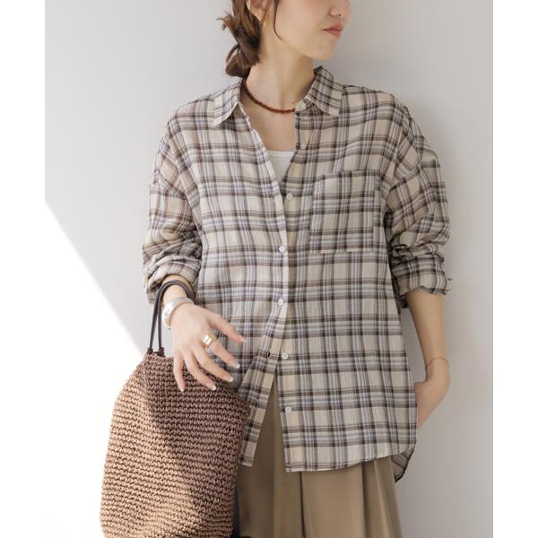 ZOZO問い合わせ番号:108266185ショップ:JOURNAL STANDARD，ジャーナルスタンダードブランド:JOURNAL STANDARD relume，ジャーナルスタンダード　レリューム商品名:コットンチェックワッシャーシャツ...