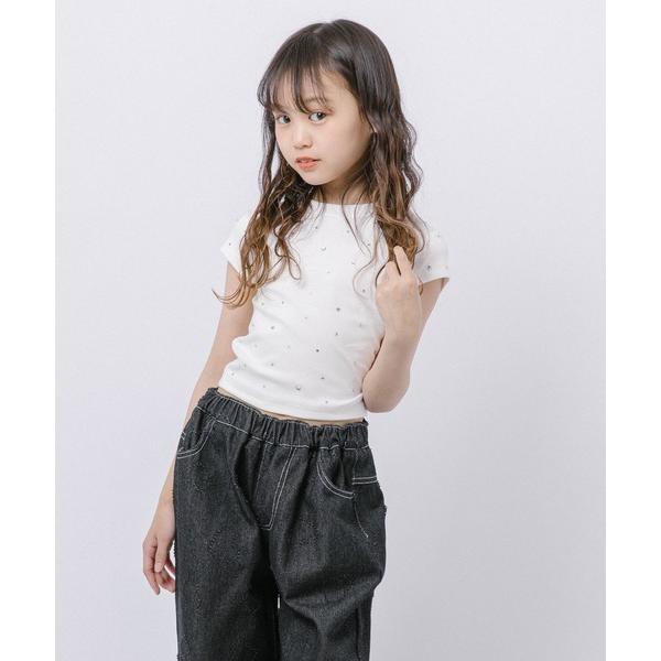『タイムセール実施中』ZOZO問い合わせ番号:108271306ショップ:moredays store，モアデイズ・ストアブランド:URBAN CHERRY，アーバンチェリー商品名:ラインストーンデザインリブミニTシャツカテゴリ:トップス&...