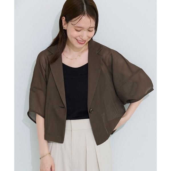 ZOZO問い合わせ番号:108271545ショップ:Green Parks，グリーンパークスブランド:Green Parks，グリーンパークス商品名:5分袖メッシュジャケットカテゴリ:ジャケット/アウター>テーラードジャケットブランド...