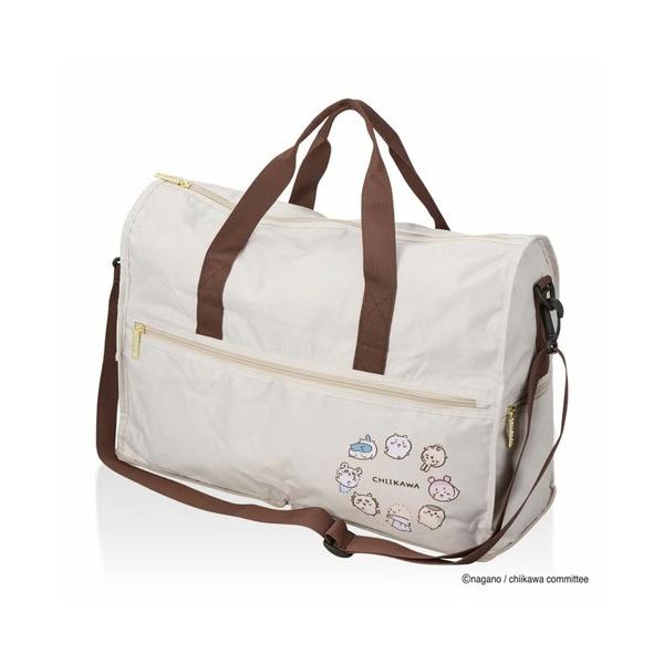 ZOZO問い合わせ番号:108272970ショップ:hopely，ホープリーブランド:SPECIAL PRODUCT DESIGN，スペシャルプロダクトデザイン商品名:ちいかわ 折り畳みボストンバッグ（M) ベージュサークル SIFFカテゴ...