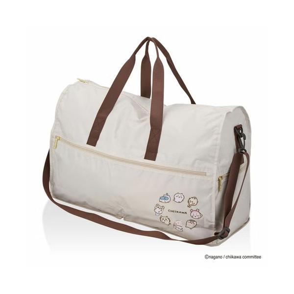 ZOZO問い合わせ番号:108272972ショップ:hopely，ホープリーブランド:SPECIAL PRODUCT DESIGN，スペシャルプロダクトデザイン商品名:ちいかわ 折り畳みボストンバッグ（L) ベージュサークル SIFFカテゴ...