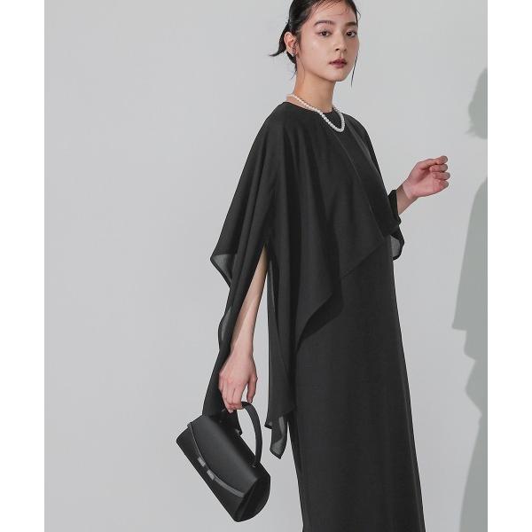 『タイムセール実施中』ZOZO問い合わせ番号:108274638ショップ:nissen，ニッセンブランド:Callarus Black Formal，カラルスブラックフォーマル商品名:洗える防しわ　アシメデザインケープワンピースアンサンブル...