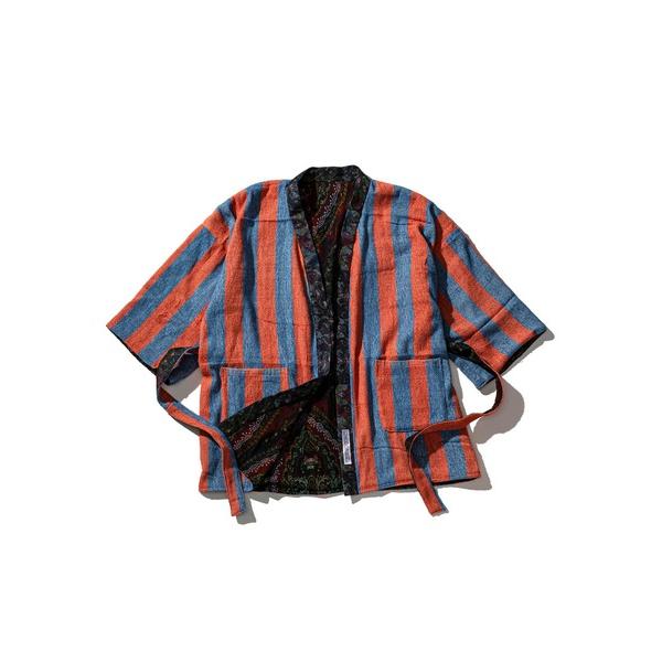 ZOZO問い合わせ番号:108275014ショップ:PUEBCO，プエブコブランド:PUEBCO，プエブコ商品名:REVERSIBLE SHORT ROBE / Orange x Blueカテゴリ:ジャケット/アウター>ノーカラージャ...