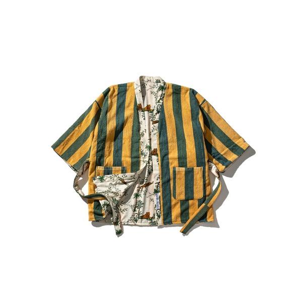 ZOZO問い合わせ番号:108275015ショップ:PUEBCO，プエブコブランド:PUEBCO，プエブコ商品名:REVERSIBLE SHORT ROBE / Green x Yellowカテゴリ:ジャケット/アウター>ノーカラージ...