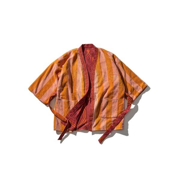 ZOZO問い合わせ番号:108275016ショップ:PUEBCO，プエブコブランド:PUEBCO，プエブコ商品名:REVERSIBLE SHORT ROBE / Orange x Pinkカテゴリ:ジャケット/アウター>ノーカラージャ...