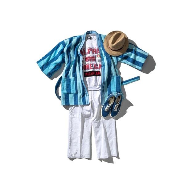 ZOZO問い合わせ番号:108275017ショップ:PUEBCO，プエブコブランド:PUEBCO，プエブコ商品名:REVERSIBLE SHORT ROBE / Blue x Light Blueカテゴリ:ジャケット/アウター>ノーカ...
