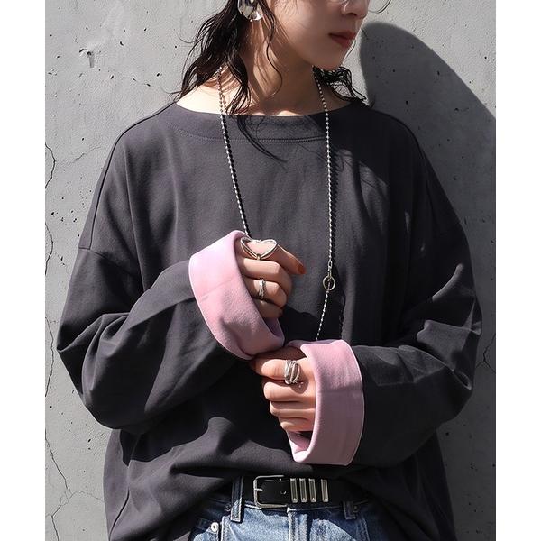 ZOZO問い合わせ番号:108275413ショップ:antiqua，アンティカブランド:antiqua，アンティカ商品名:綿100 配色袖 ボートネック ロンTカテゴリ:トップス>Tシャツ/カットソーブランド品番:YP-00201素材...
