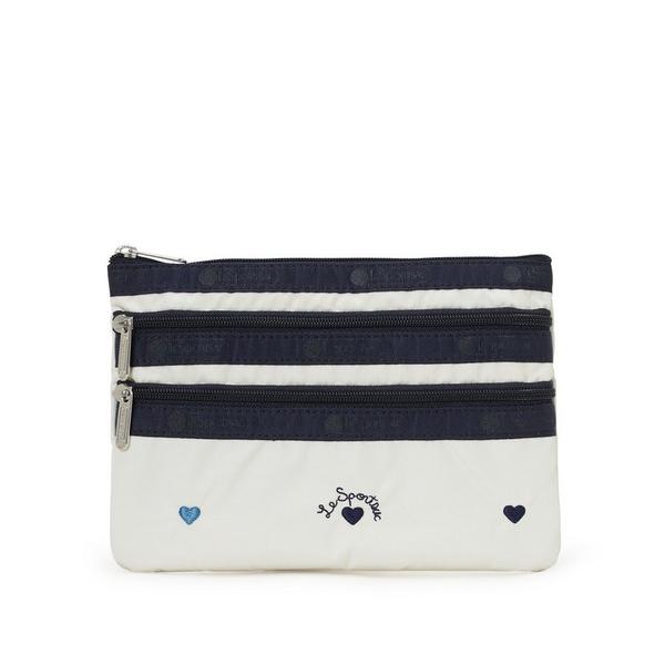 ZOZO問い合わせ番号:108280429ショップ:LeSportsac，レスポートサックブランド:LeSportsac，レスポートサック商品名:3ZIP COSMETIC トリコロールハートエンブロイダリーカテゴリ:財布/小物>ポー...