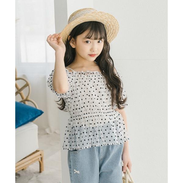 ZOZO問い合わせ番号:108310451ショップ:moredays store，モアデイズ・ストアブランド:URBAN CHERRY，アーバンチェリー商品名:ハートドットシアーオープンショルダートップスカテゴリ:トップス>シャツ/ブ...