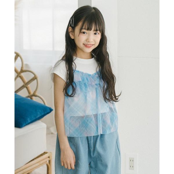 ZOZO問い合わせ番号:108310471ショップ:moredays store，モアデイズ・ストアブランド:URBAN CHERRY，アーバンチェリー商品名:「2点セット」フレンチスリーブトップス＋チェックシアーフリルキャミカテゴリ:トッ...
