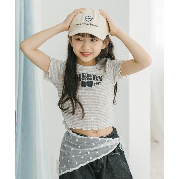 ZOZO問い合わせ番号:108310499ショップ:moredays store，モアデイズ・ストアブランド:URBAN CHERRY，アーバンチェリー商品名:シャーリングチェリーロゴプリントミニトップスカテゴリ:トップス>Tシャツ/...