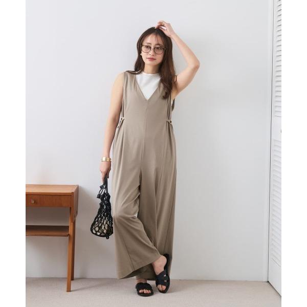 ZOZO問い合わせ番号:108385254ショップ:COHINA STORE，コヒナストアブランド:COHINA，コヒナ商品名:【接触冷感】サイドベルトカットオールインワン 【低身長・小柄女性】カテゴリ:オールインワン・サロペット>つ...