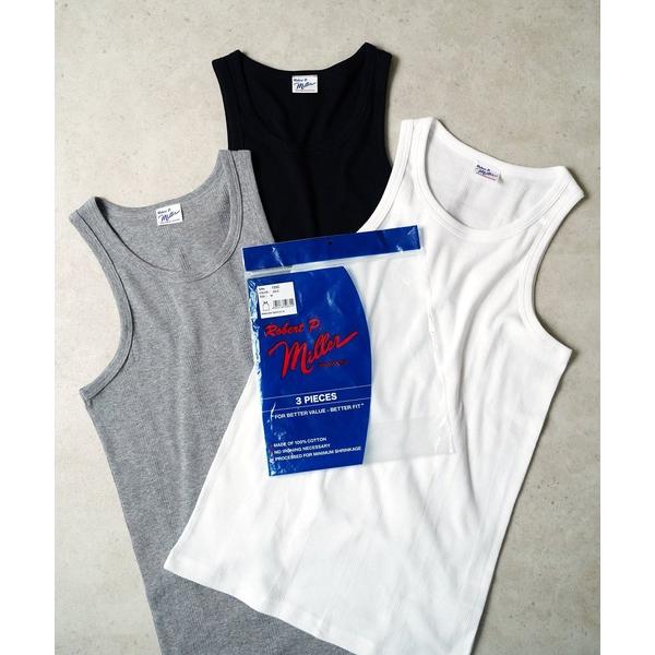 ZOZO問い合わせ番号:108422795ショップ:THE MILES，ザ マイルズブランド:MILLER，ミラー，THE MILES，ザ マイルズ商品名:02”「Robert P. Miller」パックT 3枚セット パネルリブ タンクト...