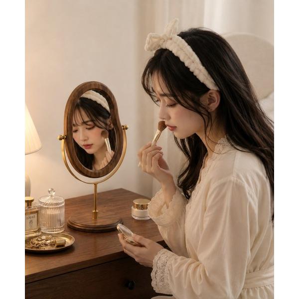『タイムセール実施中』ZOZO問い合わせ番号:108422798ショップ:Mayree，メイリーブランド:almo，アルモ，Mayree，メイリー商品名:【Bls】【ZA】【Bling Leads】木製ニュアンス 卓上ミラー(BL)カテゴリ...