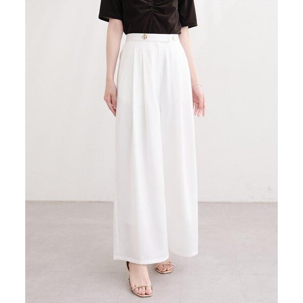 ZOZO問い合わせ番号:108424214ショップ:natural couture，ナチュラルクチュールブランド:natural couture，ナチュラルクチュール商品名:〈canami〉金釦タックワイドパンツカテゴリ:パンツ>その...