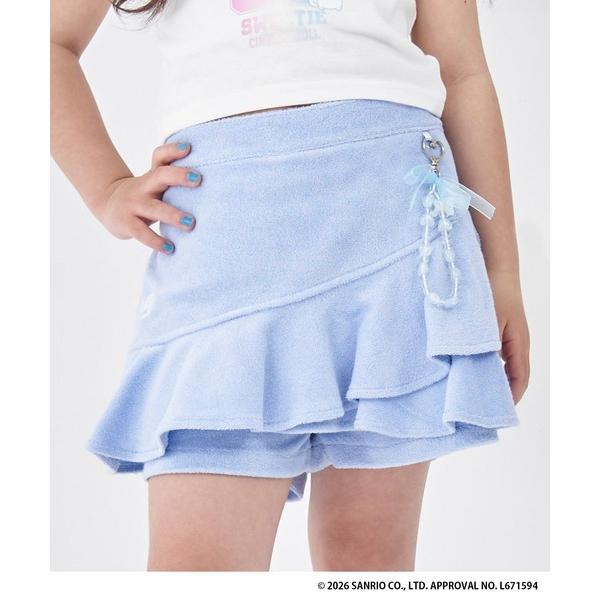 ZOZO問い合わせ番号:108461563ショップ:ANAP，アナップブランド:ANAP kids，アナップキッズ商品名:ANAP KIDS × シナモロール・クロミ パイルフリルスカート チャーム付カテゴリ:スカート>スカートブラン...