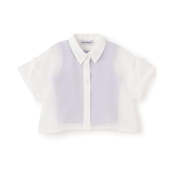 ZOZO問い合わせ番号:108500802ショップ:petit main，プティマインブランド:minimal，ミニマル商品名:【インナーつき】肩リボンシアー半袖シャツセットカテゴリ:トップス>シャツ/ブラウスブランド品番:43622...
