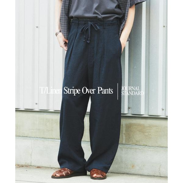 ZOZO問い合わせ番号:108502967ショップ:JOURNAL STANDARD，ジャーナルスタンダードブランド:JOURNAL STANDARD，ジャーナルスタンダード商品名:リネン ポリ ストライプ オーバー パンツカテゴリ:パンツ...