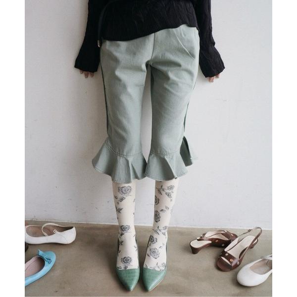 ZOZO問い合わせ番号:108542509ショップ:19 roots studio，ナインティーン ルーツ スタジオブランド:musubore，ムスボレ商品名:frill capri pants / フリルカプリパンツカテゴリ:パンツ&gt...