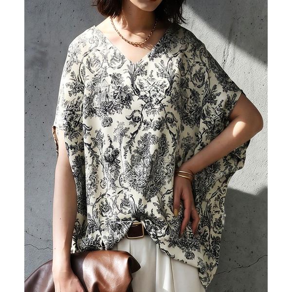 ZOZO問い合わせ番号:108543150ショップ:antiqua，アンティカブランド:antiqua，アンティカ商品名:トワルドジュイ柄 ブラウスカテゴリ:トップス>シャツ/ブラウスブランド品番:PO-00199素材:ポリエステル1...