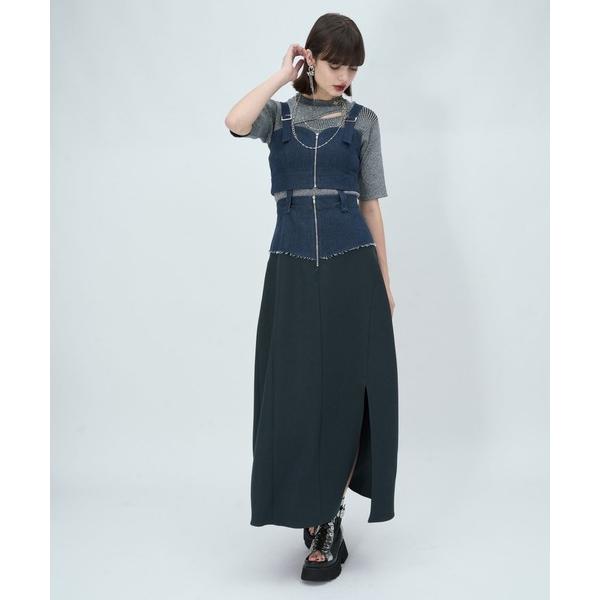 ZOZO問い合わせ番号:108544592ショップ:HARE，ハレブランド:HARE，ハレ商品名:デニムデザイン2WAYジャンスカ(HARE)カテゴリ:ワンピース/ドレス>ジャンパースカートブランド品番:798993素材:【ビスチェ】...