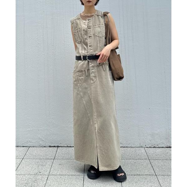 ZOZO問い合わせ番号:108545417ショップ:AMERI VINTAGE，アメリビンテージブランド:Ameri，アメリ商品名:MEDI REMAKE I LINE DENIM DRESSカテゴリ:ワンピース/ドレス>ワンピースブ...