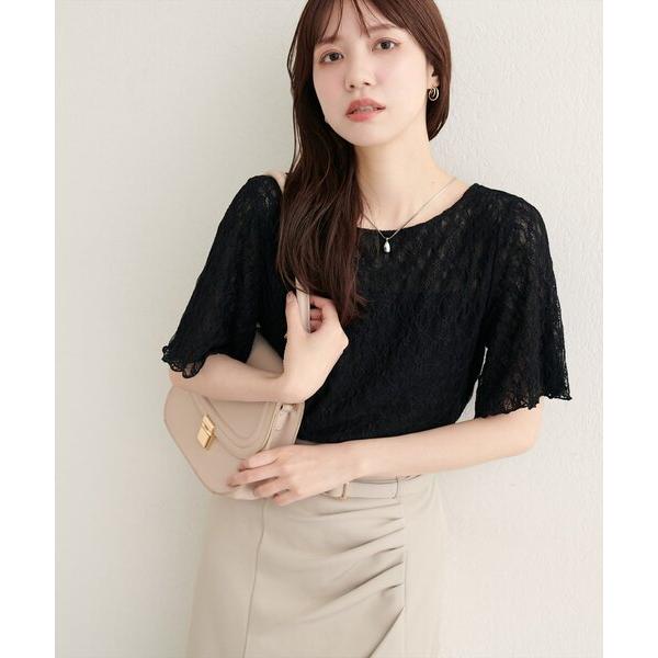 『タイムセール実施中』ZOZO問い合わせ番号:108659040ショップ:natural couture，ナチュラルクチュールブランド:natural couture，ナチュラルクチュール商品名:フレアスリーブリバーシブルレースカテゴリ:ト...