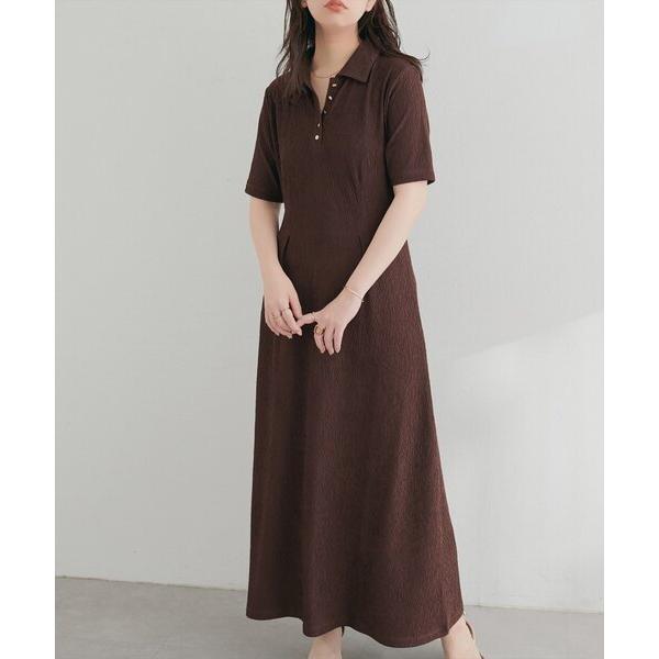 ZOZO問い合わせ番号:108659043ショップ:natural couture，ナチュラルクチュールブランド:natural couture，ナチュラルクチュール商品名:タックフレアポロワンピースカテゴリ:ワンピース/ドレス>ワン...