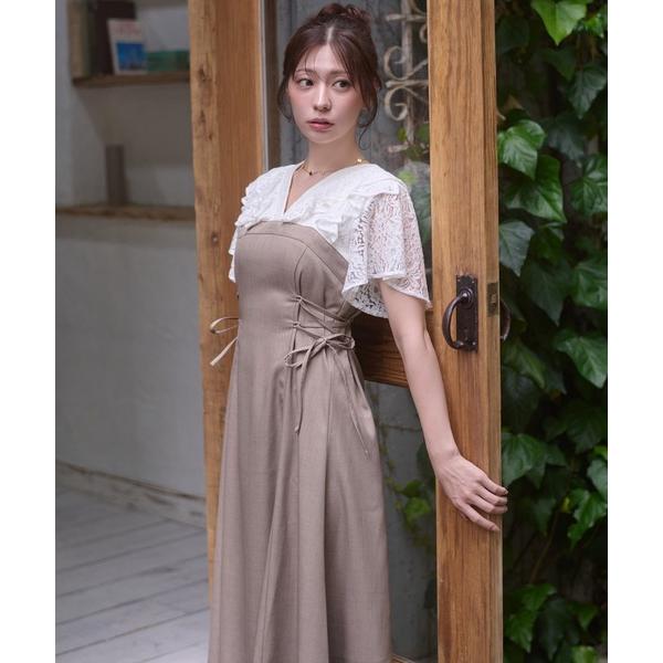 ZOZO問い合わせ番号:108659401ショップ:Ambre Neige，アンブルネージュブランド:Ambre Neige，アンブルネージュ商品名:raffle docking dress / ラッフルドッキングワンピースカテゴリ:ワンピ...