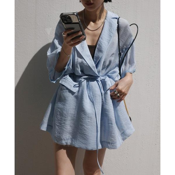 ZOZO問い合わせ番号:108659655ショップ:AMERI VINTAGE，アメリビンテージブランド:Ameri，アメリ商品名:LUSTER SHEER HALF JACKETカテゴリ:ジャケット/アウター>テーラードジャケットブ...