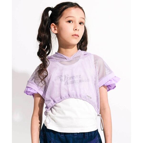 ZOZO問い合わせ番号:108695557ショップ:BEBE ONLINE STORE，ベベ オンラインストアブランド:nexchic，ネクシック商品名:メッシュ半袖フーディ＆タンクトップセット(110~150cm)カテゴリ:トップス&gt...