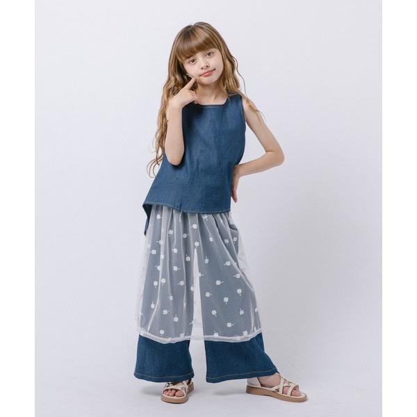 ZOZO問い合わせ番号:108700513ショップ:moredays store，モアデイズ・ストアブランド:URBAN CHERRY，アーバンチェリー商品名:【3点セット】デニムノースリーブトップス＋レーススカート＋ワイドパンツカテゴリ:...