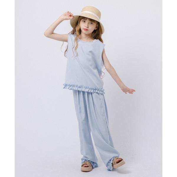 『タイムセール実施中』ZOZO問い合わせ番号:108700514ショップ:moredays store，モアデイズ・ストアブランド:URBAN CHERRY，アーバンチェリー商品名:「2点セット」フリルノースリーブトップス＋ストレートパンツ...