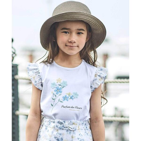 『タイムセール実施中』ZOZO問い合わせ番号:108700826ショップ:BEBE ONLINE STORE，ベベ オンラインストアブランド:BeBe，ベベ商品名:「お揃い」フラワープリントフリル袖Tシャツカテゴリ:トップス>Tシャツ...