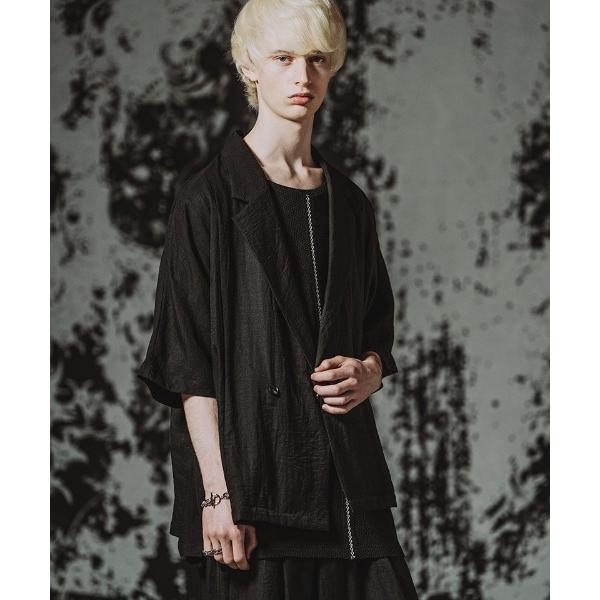 ZOZO問い合わせ番号:108703212ショップ:CMB by CAMBIO，シーエムビー バイ カンビオブランド:NO ID.，ノーアイディ商品名:mj11693-ドルマンハーフスリーブ2way-JKT デザインジャケット(859006...