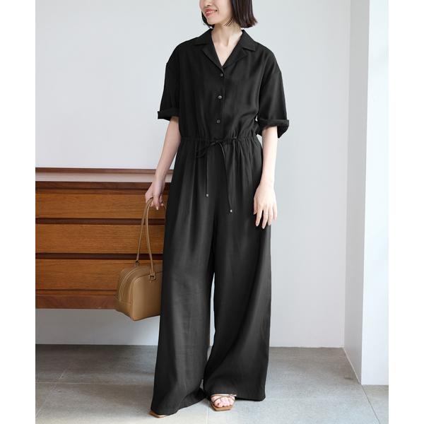 ZOZO問い合わせ番号:108717620ショップ:IENA，イエナブランド:SLOBE IENA，スローブイエナ商品名:《WEB限定/追加3》ハーフスリーブオールインワンカテゴリ:オールインワン・サロペット>つなぎ/オールインワンブ...