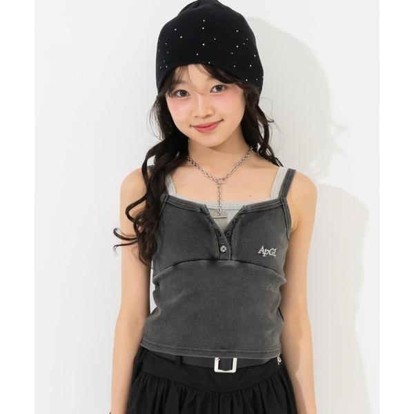 ZOZO問い合わせ番号:108740857ショップ:ANAP，アナップブランド:ANAP GiRL，アナップガール商品名:レイヤード見え パッド入り キャミソールカテゴリ:トップス>キャミソールブランド品番:913-7976素材:綿7...