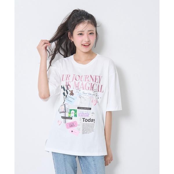 ZOZO問い合わせ番号:108741024ショップ:NARUMIYA ONLINE，ナルミヤ オンラインブランド:LOVETOXIC，ラブトキシック商品名:【LTXC/綿100%】コラージュプリント半袖Tカテゴリ:トップス>Tシャツ/...