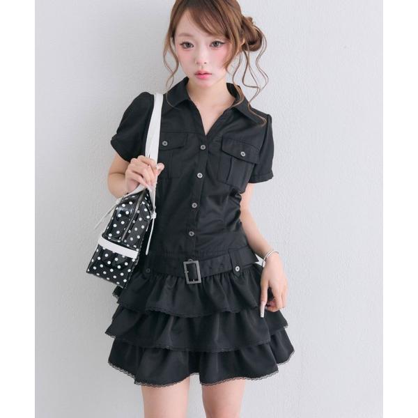 ZOZO問い合わせ番号:108742558ショップ:OLIVE des OLIVE，オリーブ デ オリーブブランド:OLIVE des OLIVE，オリーブデオリーブ商品名:フリルシャツワンピカテゴリ:ワンピース/ドレス>ワンピースブ...