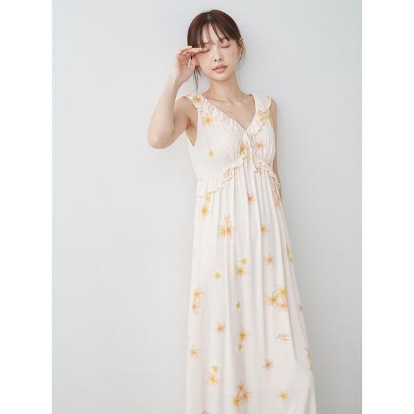 ZOZO問い合わせ番号:108743569ショップ:gelato pique，ジェラート　ピケブランド:gelato pique，ジェラートピケ商品名:【接触冷感】プルメリア柄カップインワンピースカテゴリ:ルームウェア>ルームウェア/...