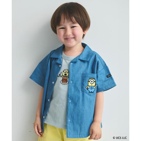 ZOZO問い合わせ番号:108781055ショップ:petit main，プティマインブランド:petit main，プティマイン商品名:【ミニオン】サラサラオープンカラーシャツカテゴリ:トップス>シャツ/ブラウスブランド品番:976...