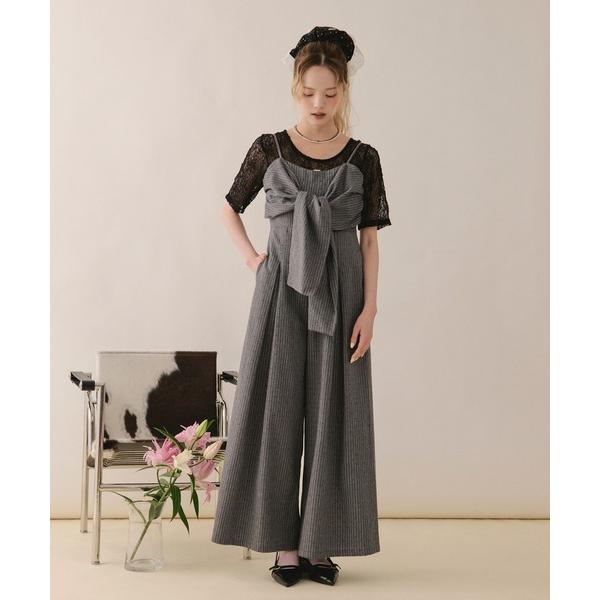 ZOZO問い合わせ番号:108781349ショップ:mideal，マイディールブランド:loin nuit，ロワンニュイ商品名:ribbon design combinaison / リボンデザインコンビネゾンカテゴリ:オールインワン・サロ...