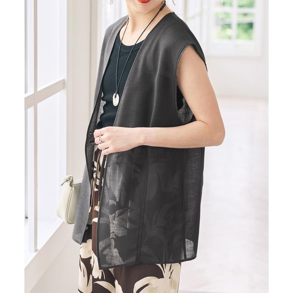 ZOZO問い合わせ番号:108781373ショップ:Spick &amp; Span，スピック アンド スパンブランド:Spick &amp; Span，スピックアンドスパン商品名:シアーカラミVカラージレカテゴリ:ジャケット/アウター&g...